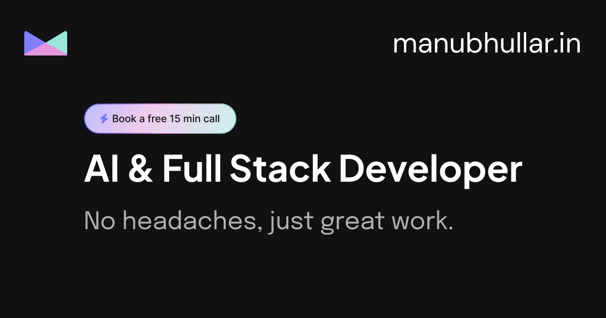 Manpreet Singh Bhullar - AI Full-Stack Developer
